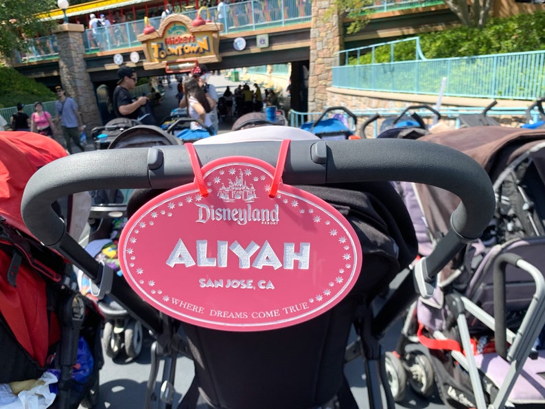 Walt Disney World Inspired Cast Member Name Stroller Sign Tag | Etsy