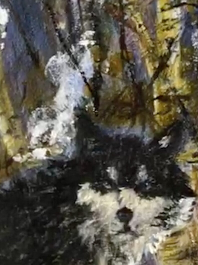 Midnight Wolf, Lobo Oil Painting 8x10 Hardboard Framed - Etsy