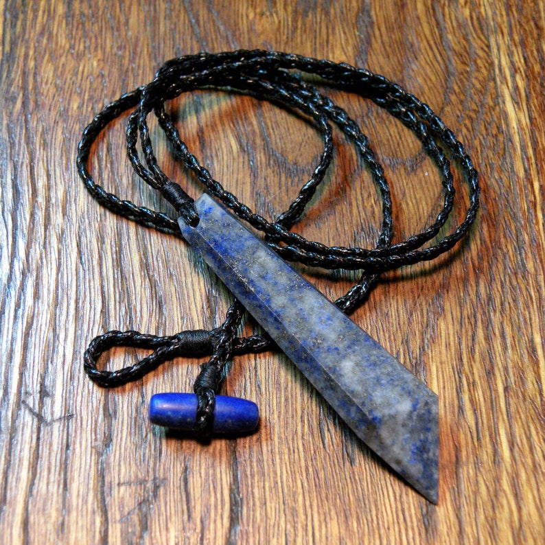 Hand carved lapis lazuli pendant | Etsy