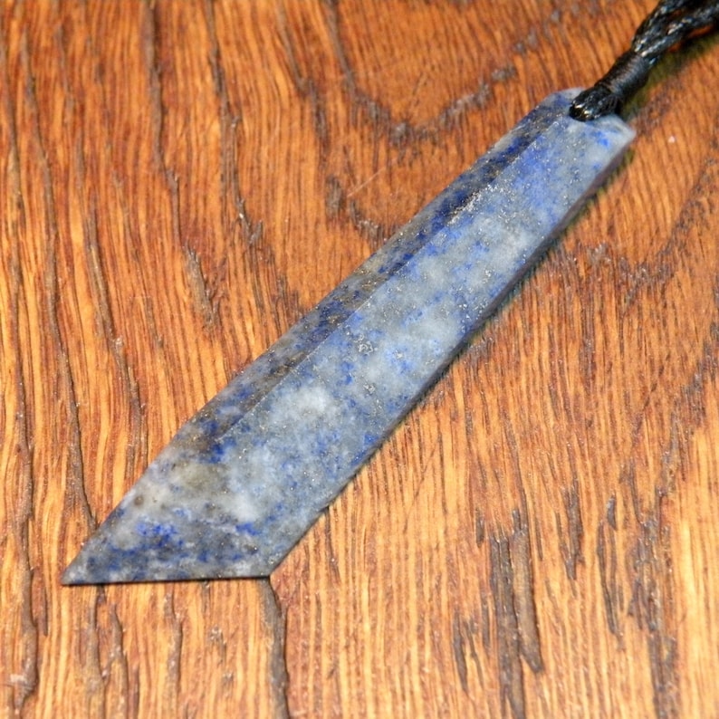 Hand carved lapis lazuli pendant | Etsy