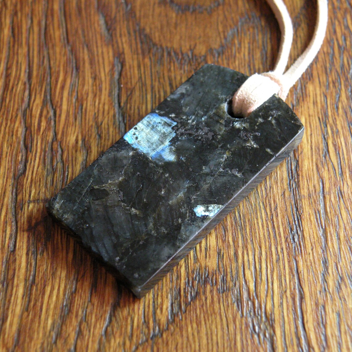 Black Labradorite Pendant - Etsy
