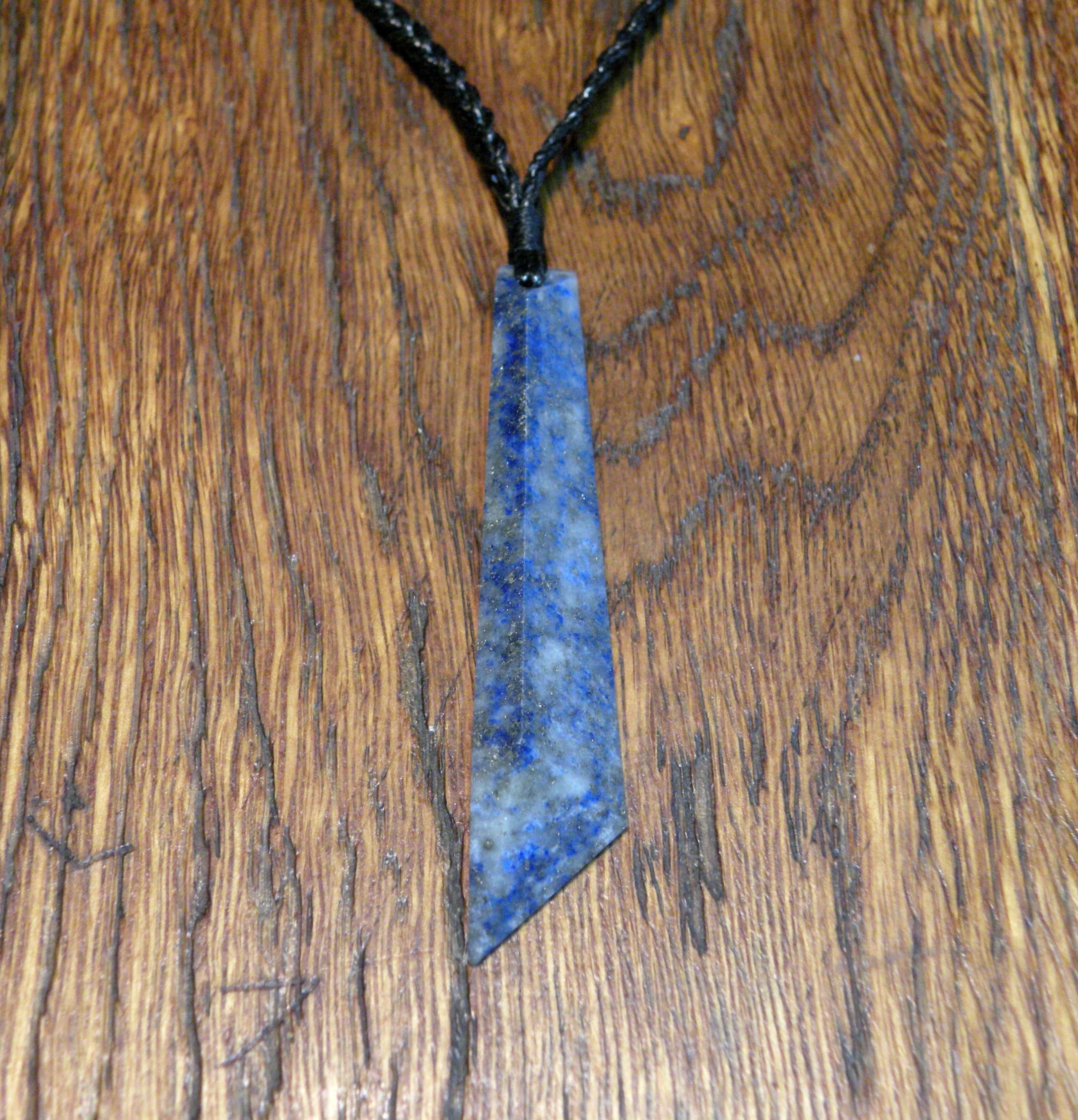 Hand carved lapis lazuli pendant | Etsy