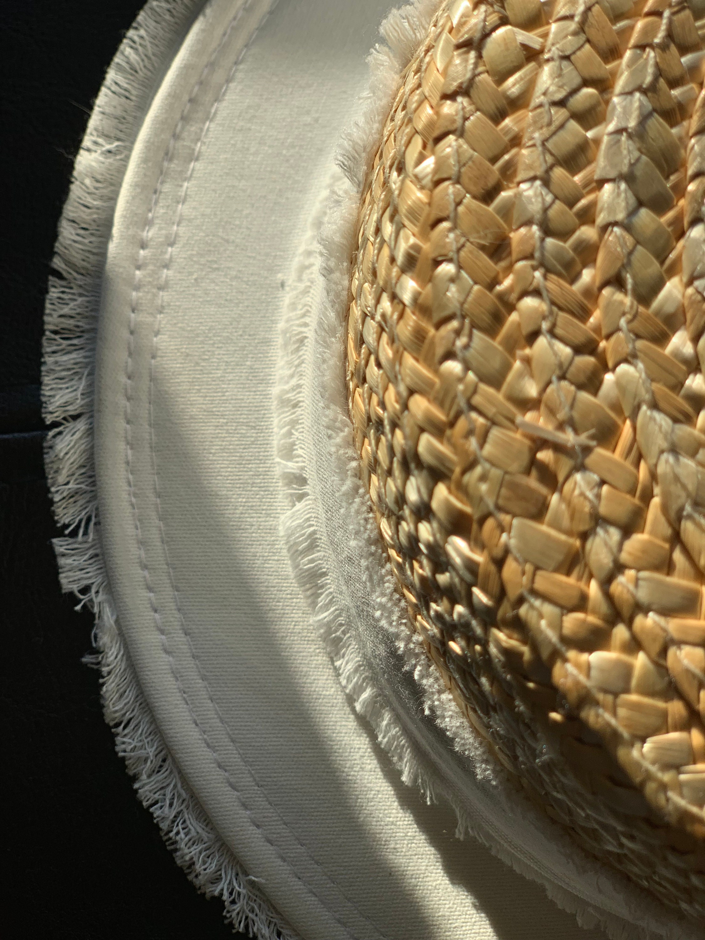 Short Brim Straw Boater Hat, Boater Hat With Decorative Brim, Unique ...