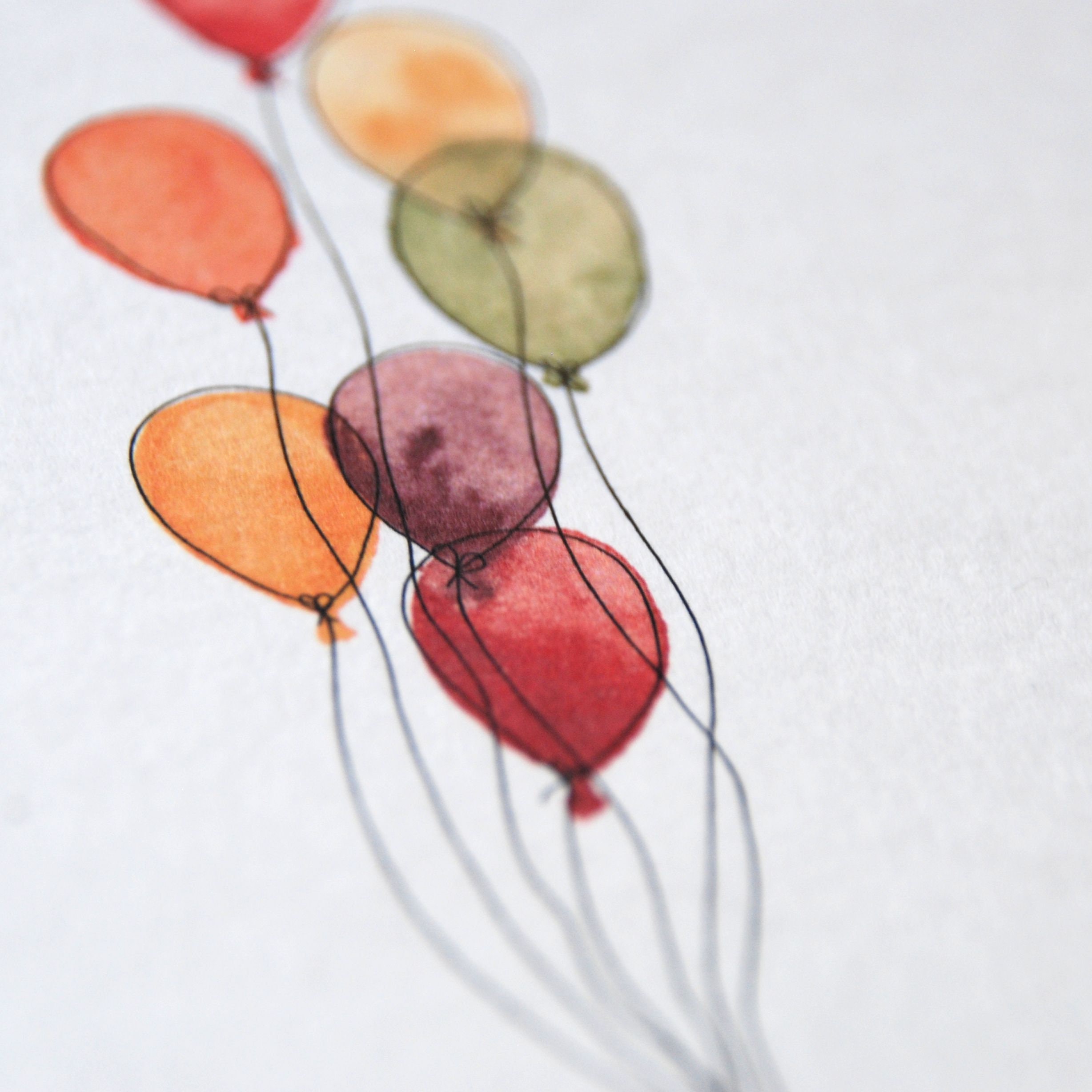 Birthday Card Balloons Customizable Birthday Card | Etsy