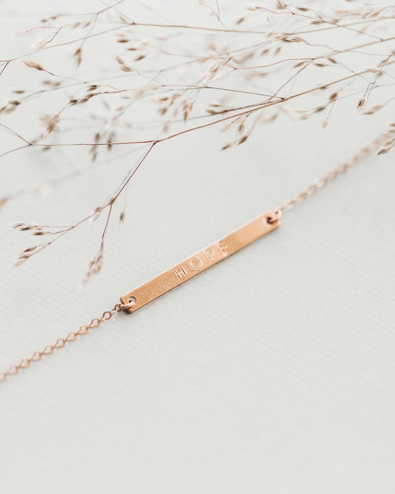 Mini Necklace, Skinny Gold Bar Necklace, Custom Bar Necklace,sterling ...