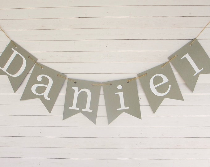 Custom Name Banner, Baby Shower Name Banner, Birthday Custom Name ...