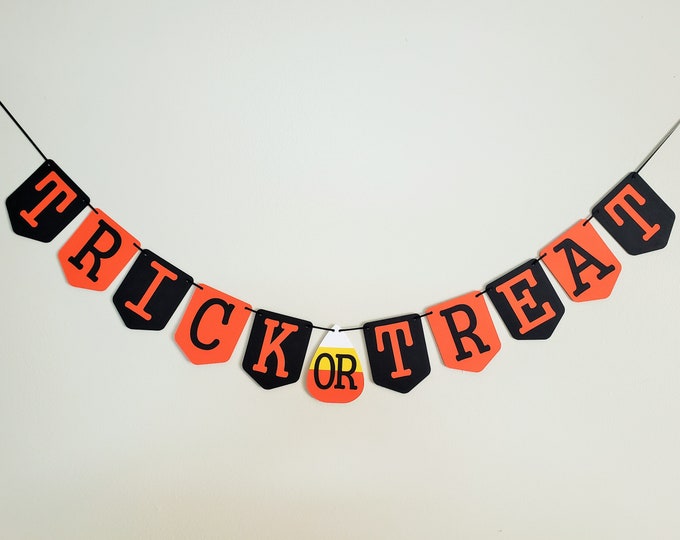 Halloween Banner, Trick or Treat Banner, Halloween Sign, Halloween ...