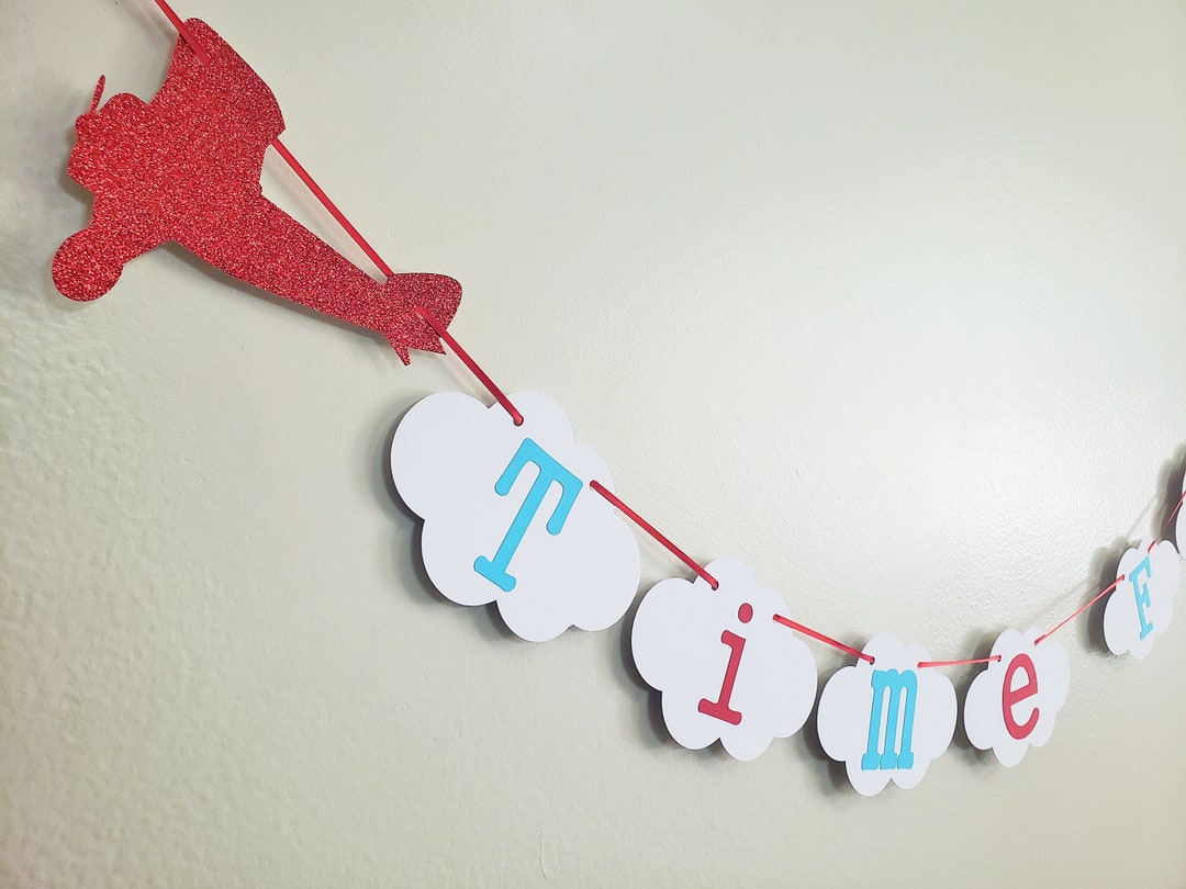 Time Flies Banner, Time Flies First Birthday Decorations, Airplane ...