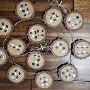 Lumberjack Photo Banner, Lumberjack 12 Month Banner, Camping Theme ...