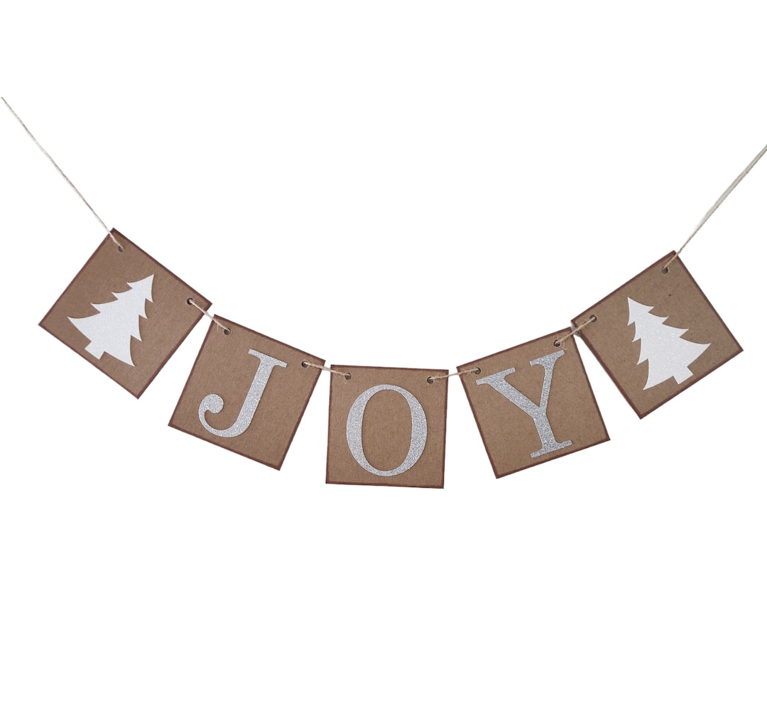 Joy Banner, Christmas Banner, Rustic Christmas Joy Banner - Etsy