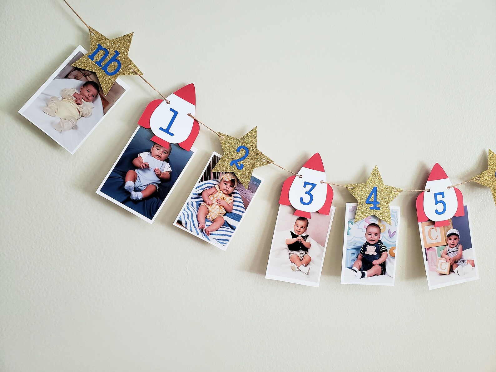 Space Birthday Banner Photo Banner Rocket Ship and Star - Etsy