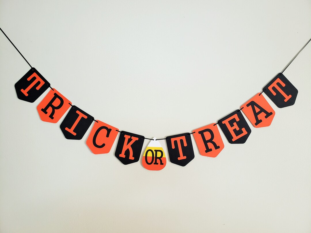 Halloween Banner, Trick or Treat Banner, Halloween Sign, Halloween ...