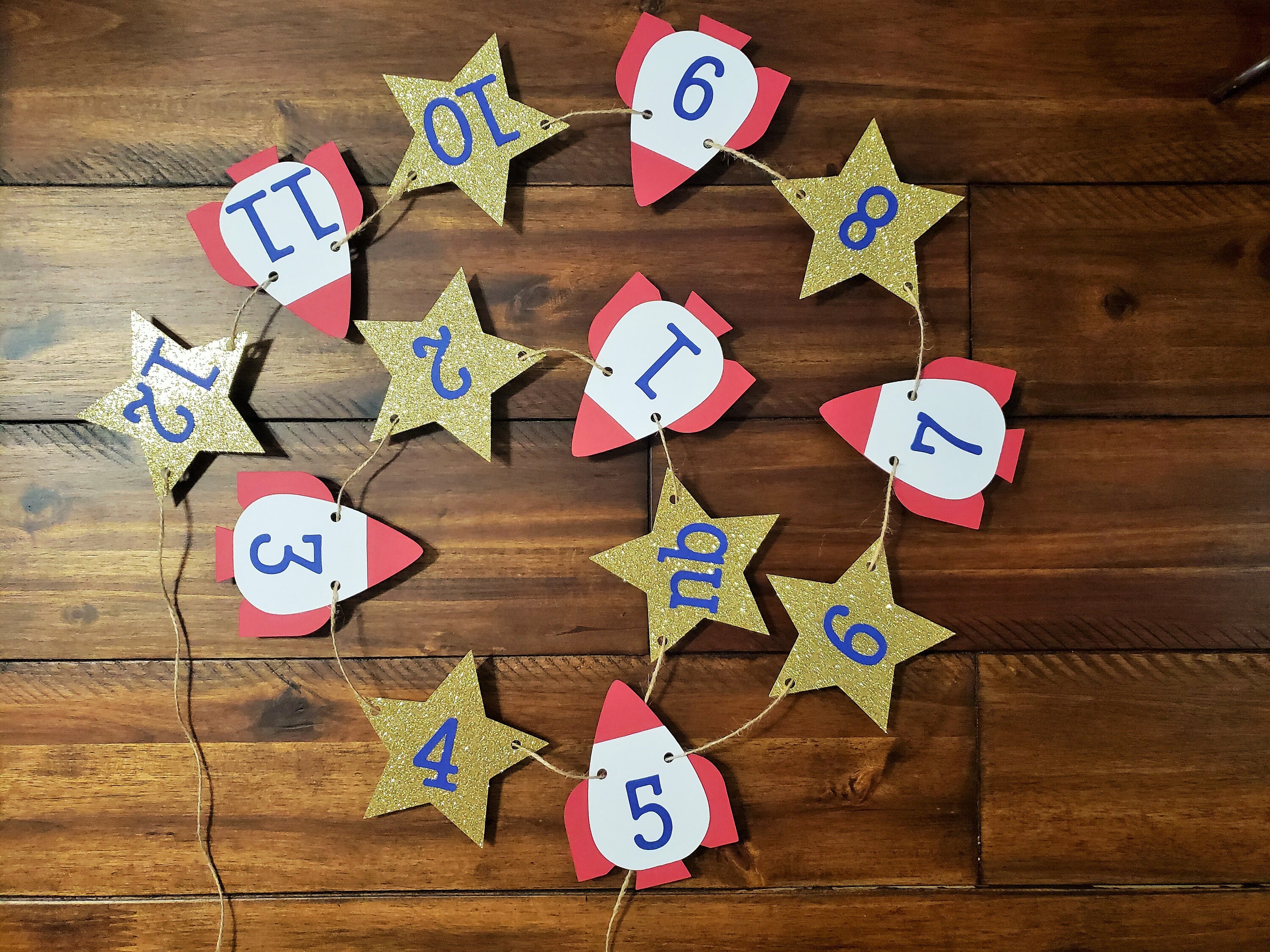 Space Birthday Banner Photo Banner Rocket Ship and Star | Etsy