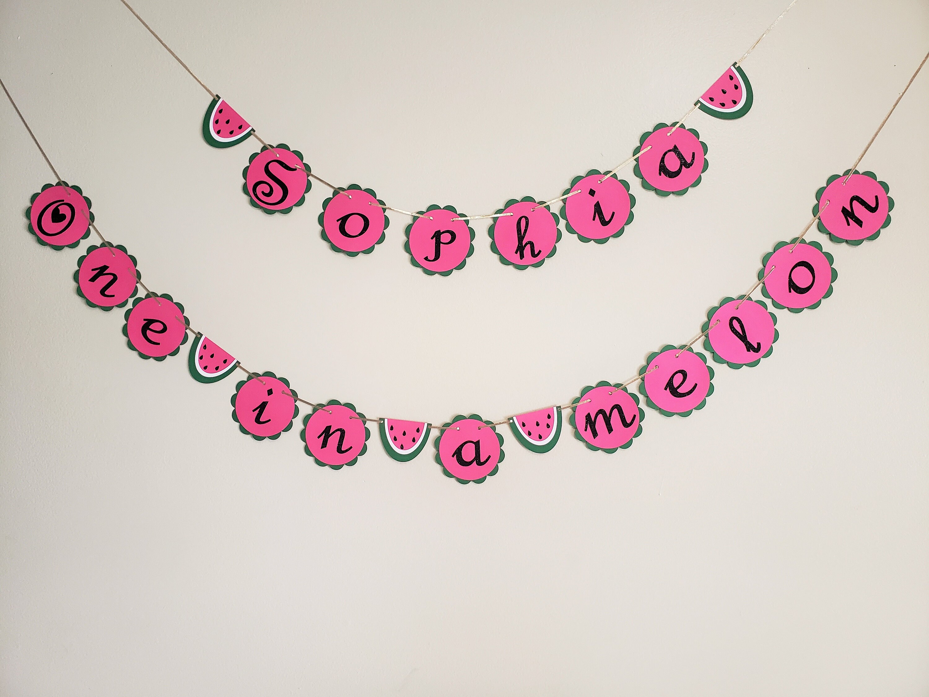 One in a Melon Banner One in a Melon Birthday Decorations | Etsy