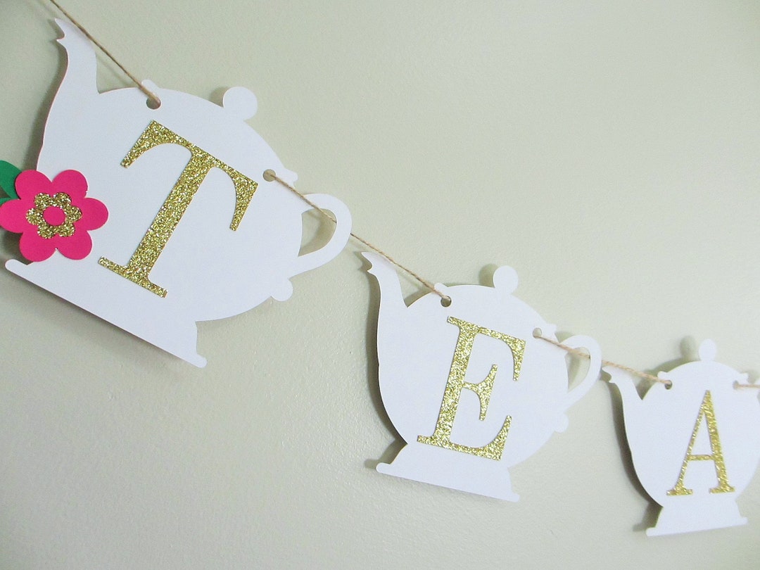 Tea for Two Banner, Tea for Two Birthday Decorations, Tea for Two Theme ...