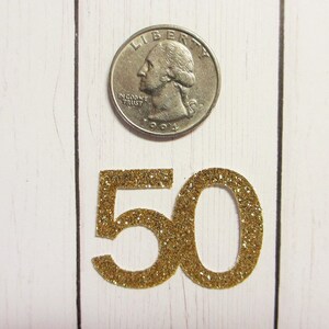 50 Ct. 50th Birthday Confetti, Gold Glitter Birthday Confetti, Age ...