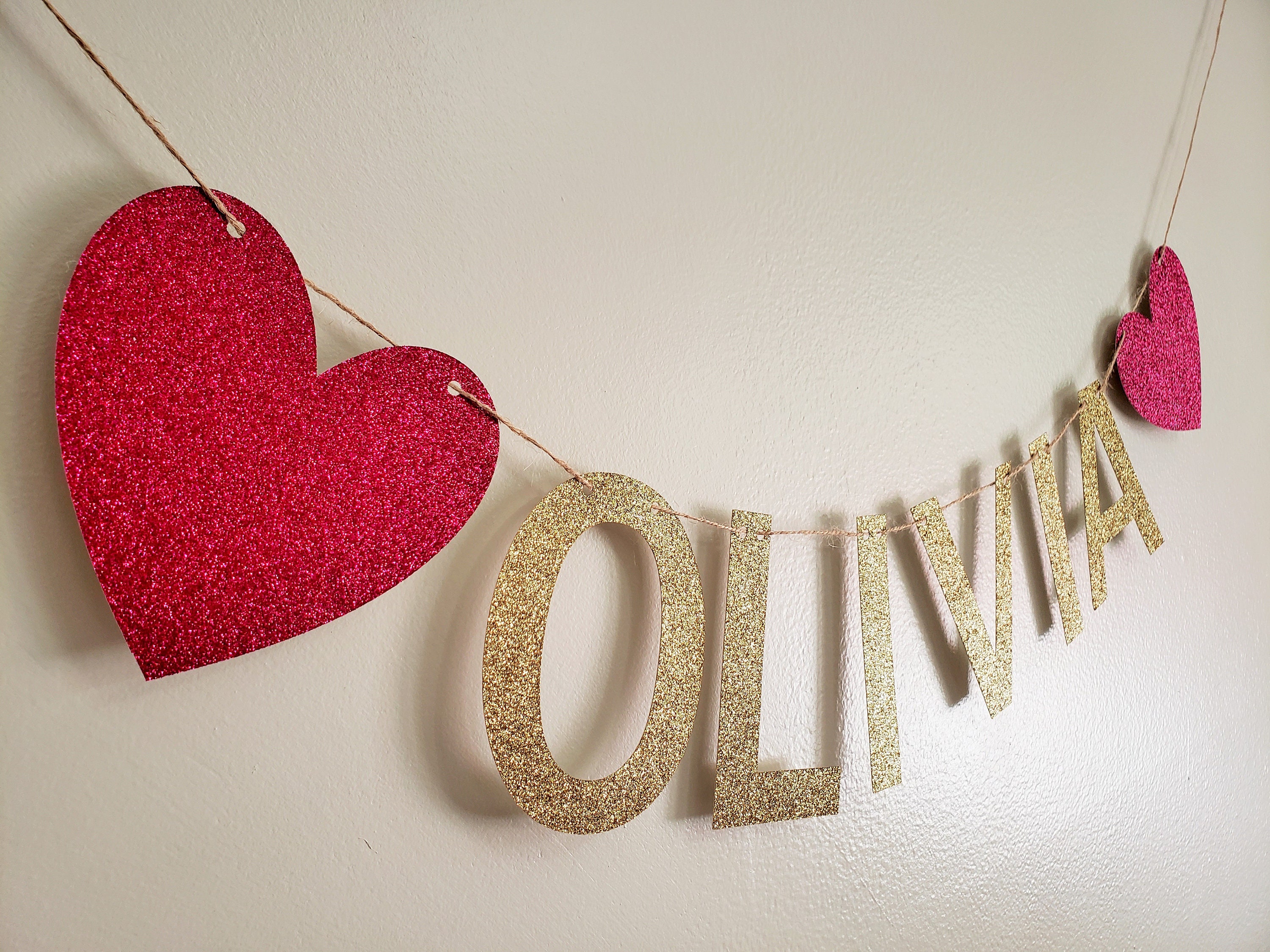 5 letters custom name banner baby name banner baby | Etsy