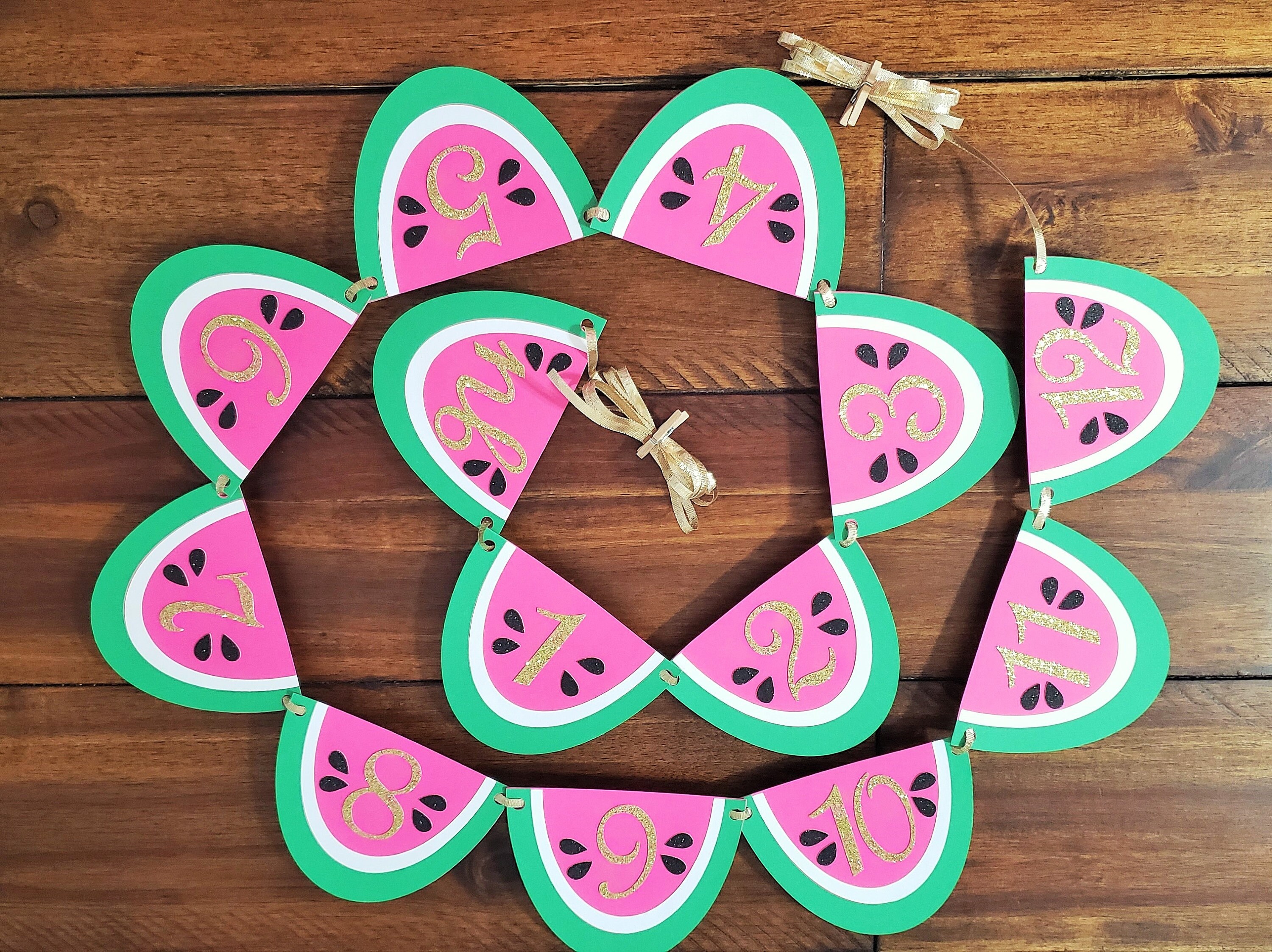 Watermelon Monthly Photo Banner Watermelon First Year Photo - Etsy