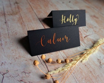 Black Place Cards | Etsy UK