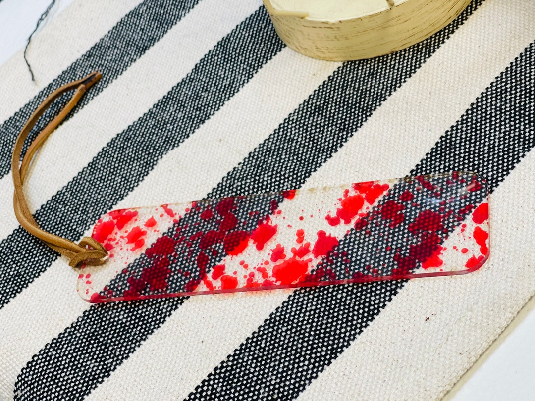 Blood Splatter Bookmark - Etsy