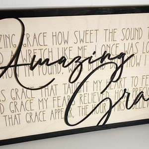 Amazing Grace Wooden Sign - Etsy
