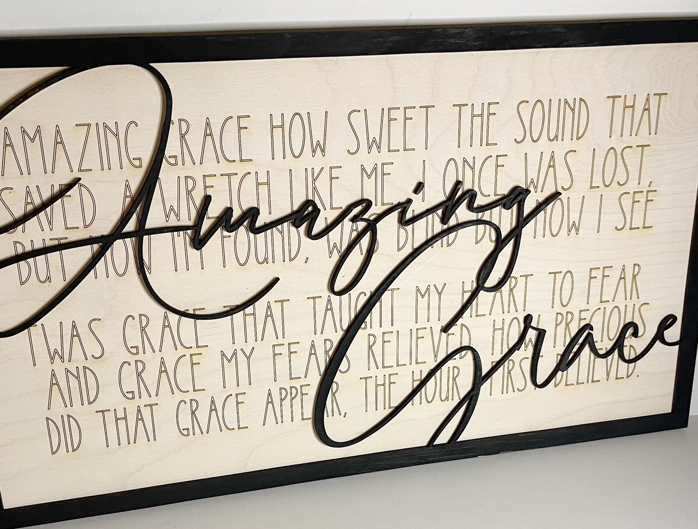 Amazing Grace Wooden Sign - Etsy