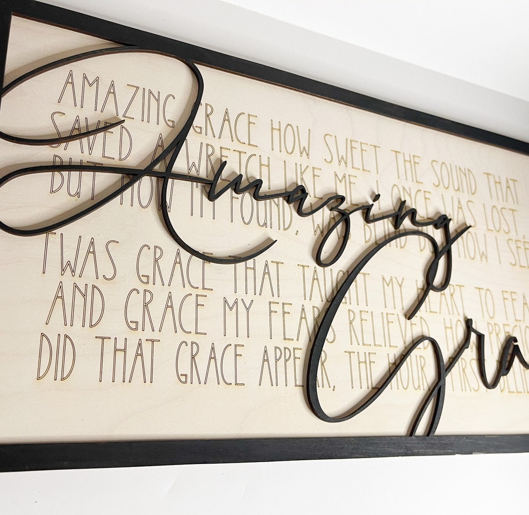 Amazing Grace Wooden Sign - Etsy