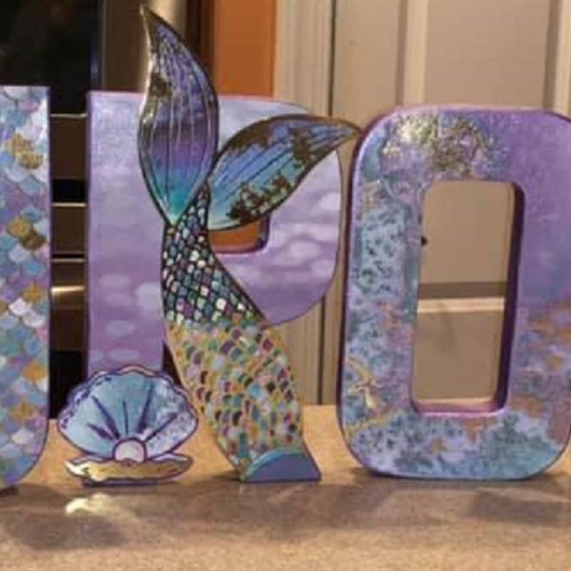 Mermaid Letters - Etsy