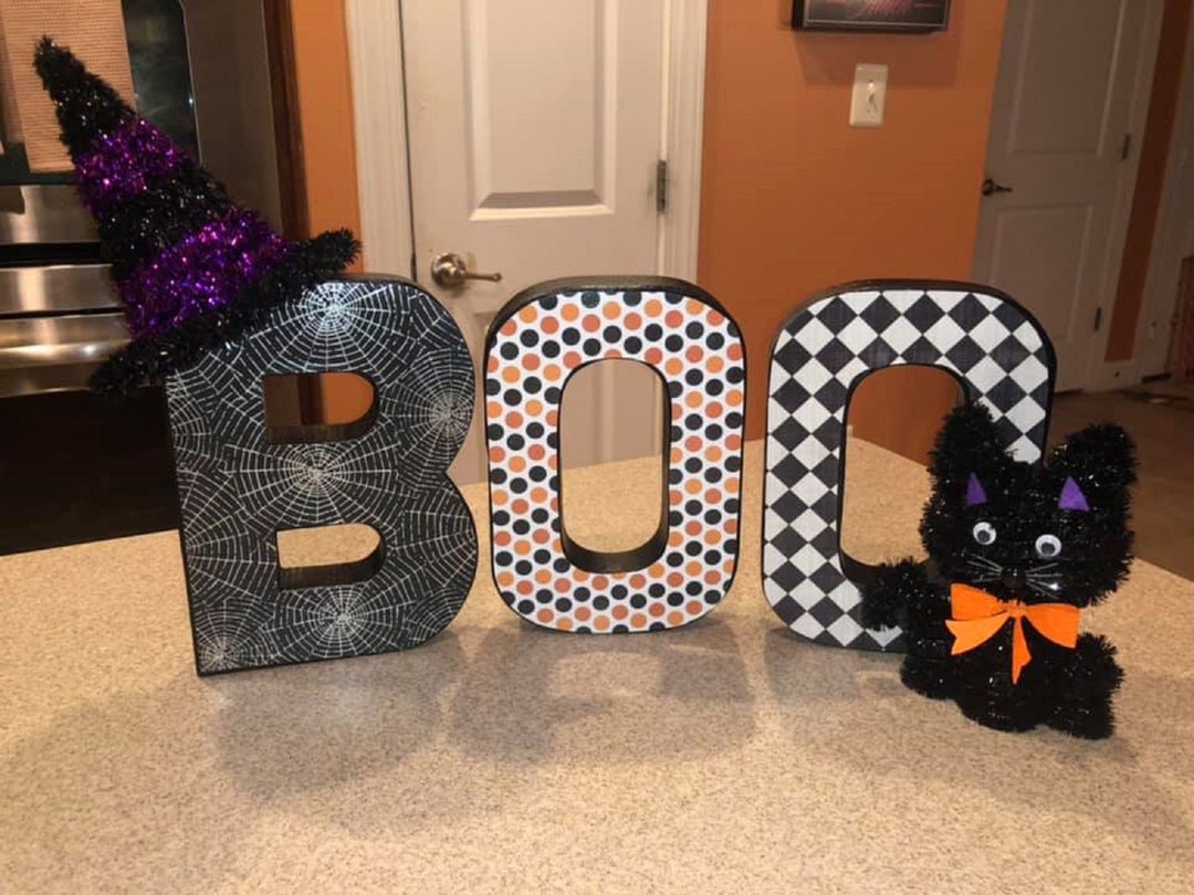 Halloween BOO Letters - Etsy