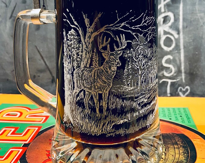 White Tail Deer Beer Stein | German Wildlife Beer Stein W/ Embossed ...