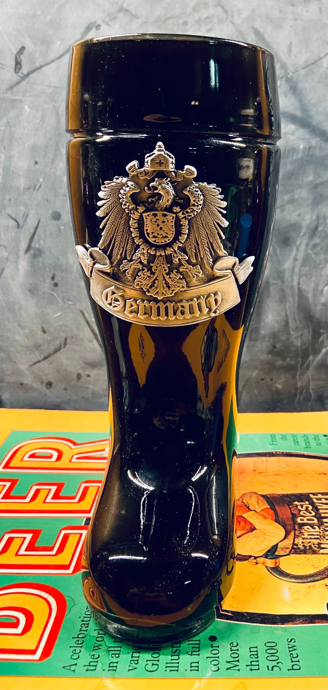 German Coat of Arms Beer Boot Half Liter Das Boot Beer Drinking ...