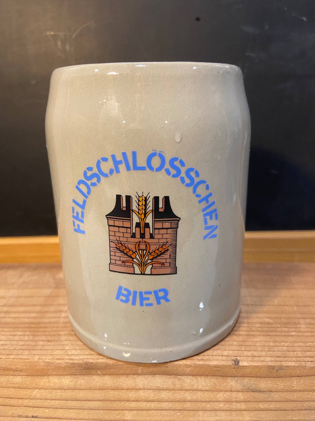 Vintage Stoneware Swiss Feldschlosschen Bier Beer Mug 12 Oz - Etsy