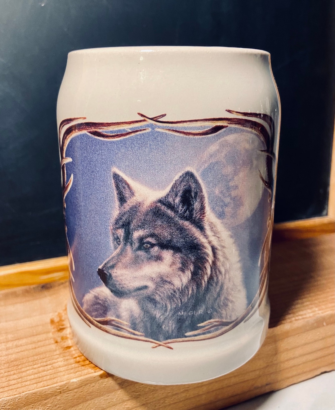 Vintage Stoneware Timberwolf Wolf Beer Stein - Etsy