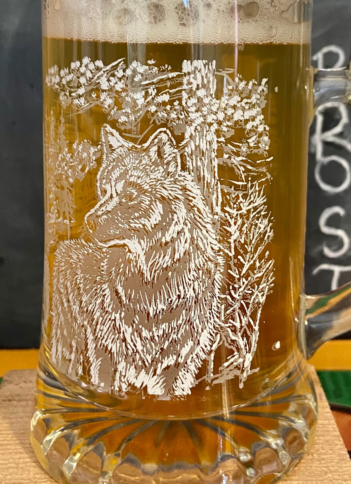 Timberwolf Beer Stein James A. Meger Wolf Artwork Stein | Etsy