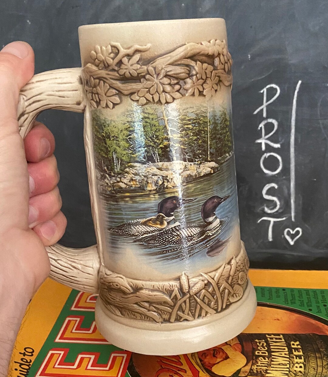 Canadian Loon Beer Mug James A. Meger Art Loon Beer Mug - Etsy