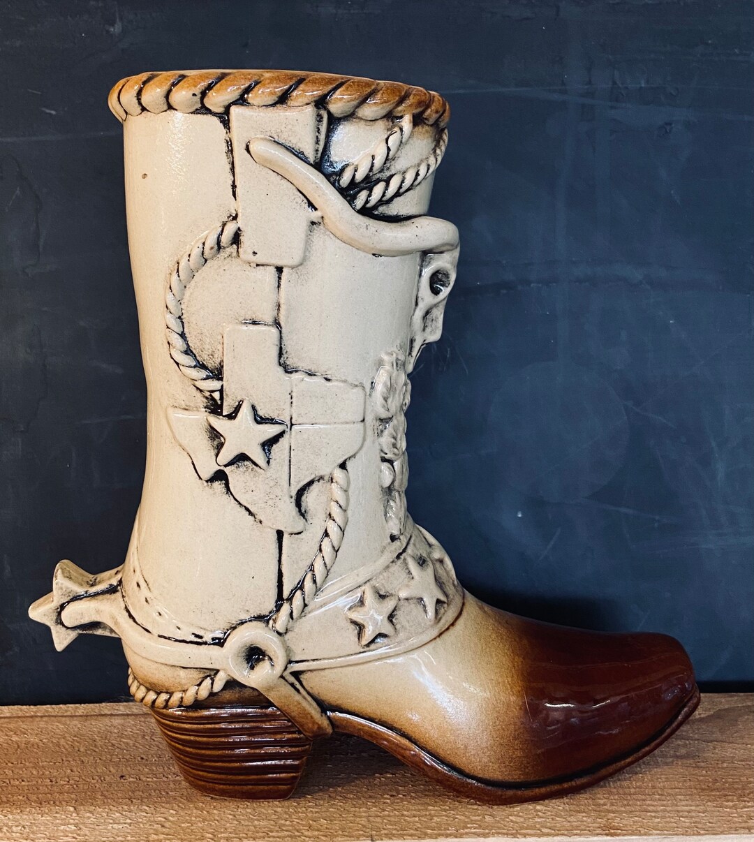 Texas Stoneware Beer Boot: German-made Das Boot, Oktoberfest Decor - Etsy