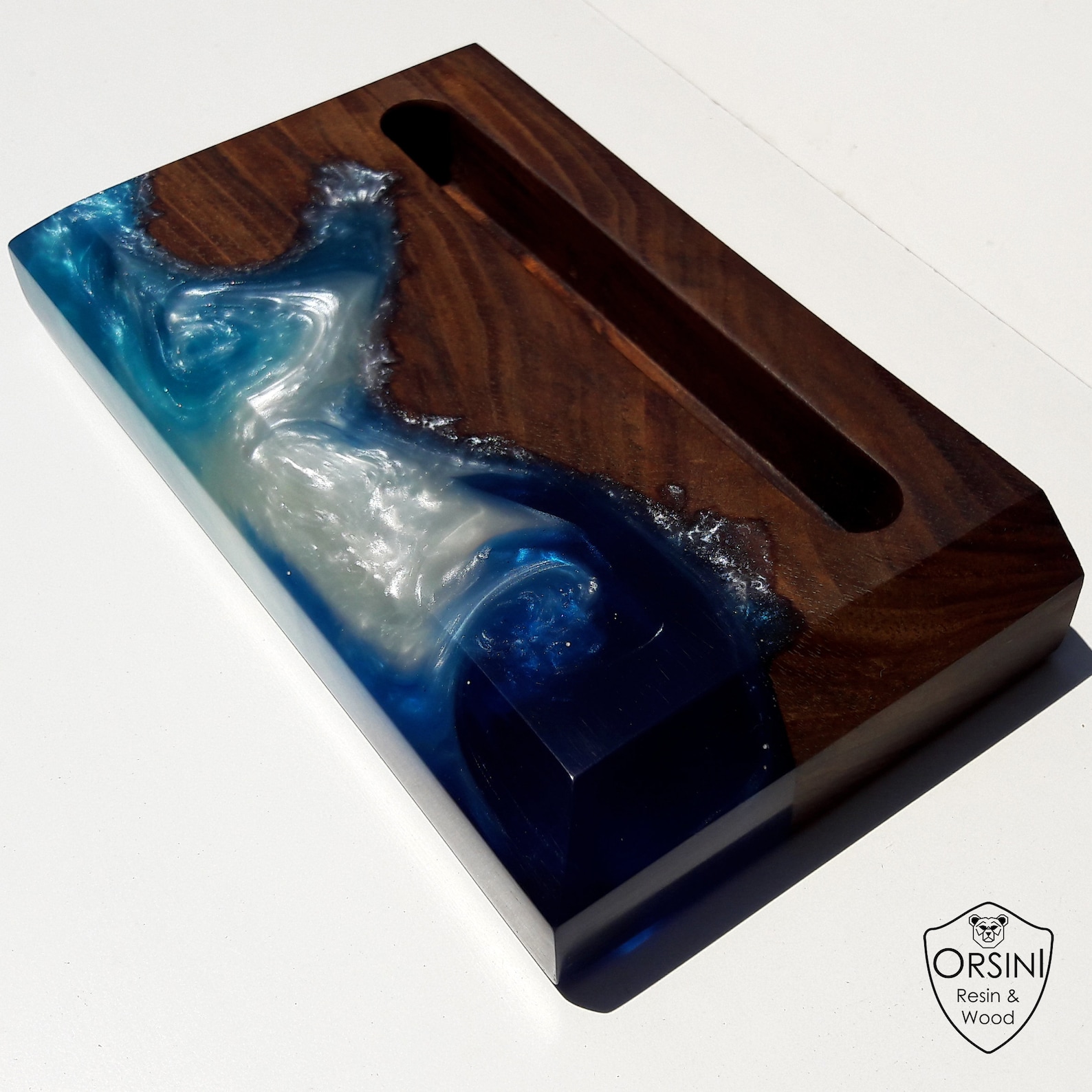 Resin and Wood Business Card Holder - Etsy