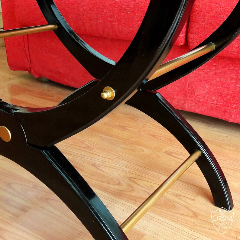 MAGMA Lounge Table in Chestnut and Resin - Etsy