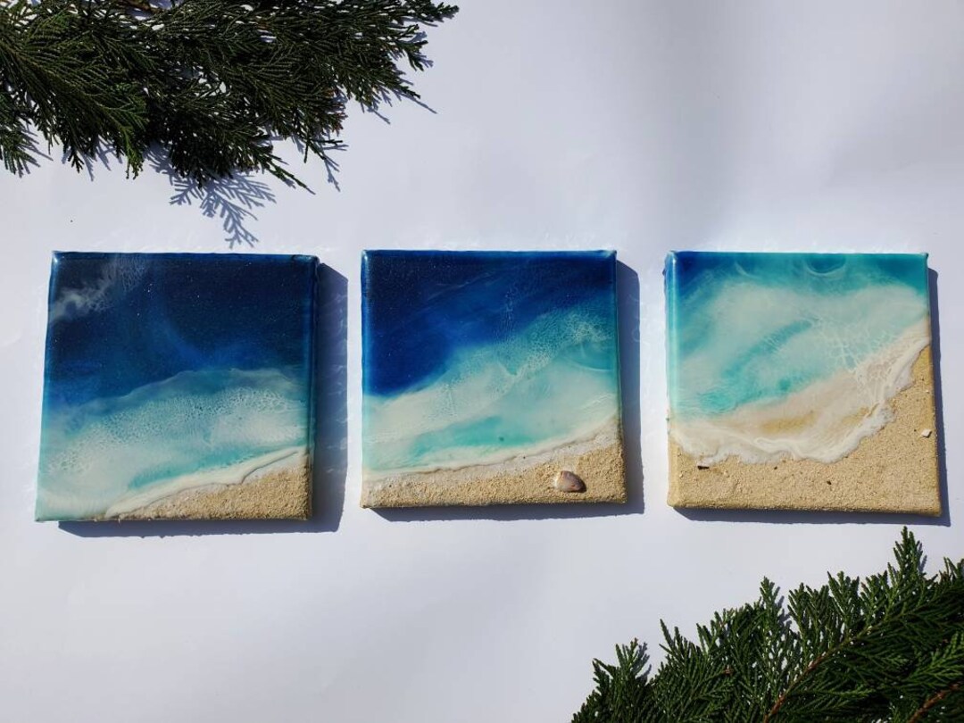 Resin Ocean Set of Three - Etsy