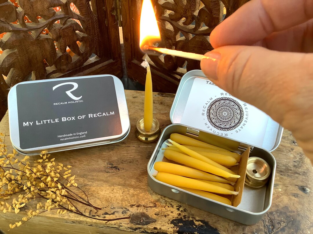 My Little Box of Recalm, Mini Beeswax Candles, Mindfulness Gift ...