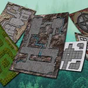 25 Dungeon and Pathway Battle Maps for Dungeons and Dragons, Pathfinder ...
