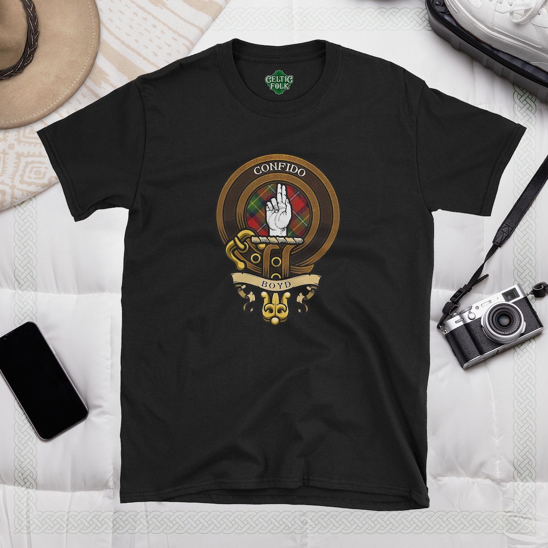 Clan Boyd Scottish Heritage Clan Badge Shirt – Family Crest & Tartan ...