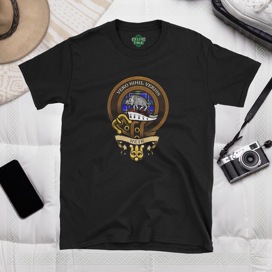 Clan Weir Scottish Heritage Clan Badge Shirt – Family Crest & Tartan ...