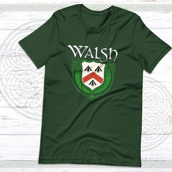 Walsh Family Crest Tshirt - Etsy