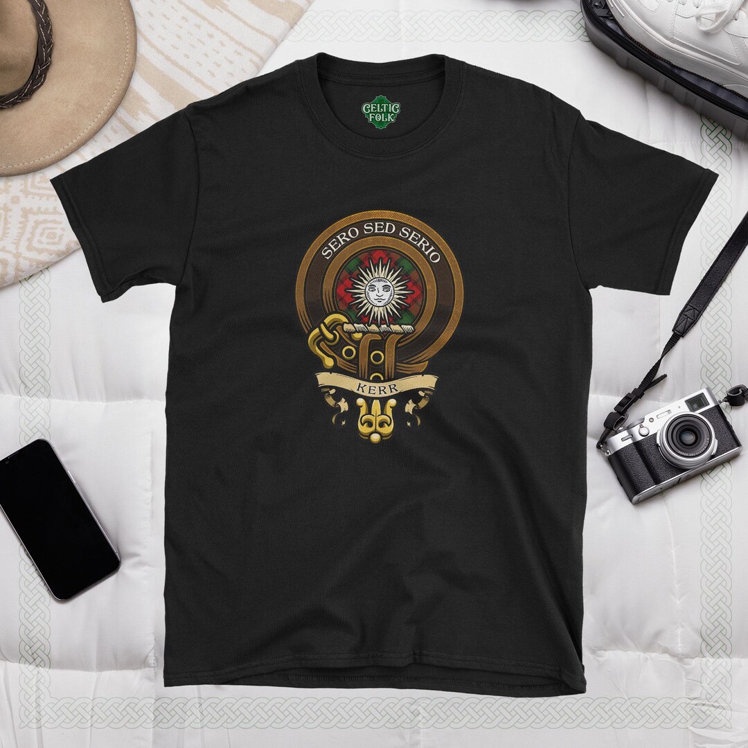 Clan Kerr Scottish Heritage Clan Badge Shirt – Family Crest & Tartan ...