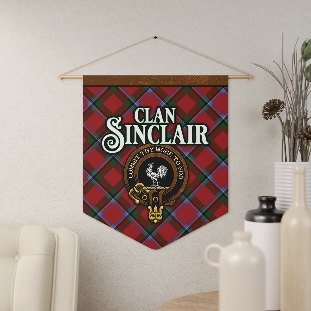 Sinclair Clan Scottish Tartan Pennant, Heritage Wall Art - Etsy