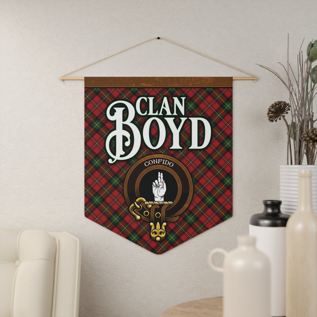 Boyd Clan Scottish Tartan Pennant Banner, Boyd Family Scottish Hanging ...