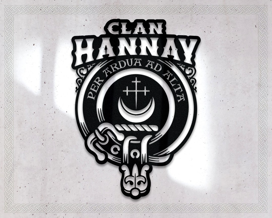 Clan Hannay Die-cut Metal Sign With Scotland Clan Badge and Motto - Etsy