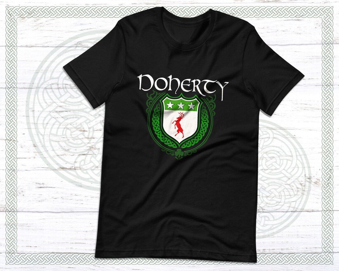 Doherty Family Irish Unisex T Shirt, Doherty Family Crest, Doherty ...