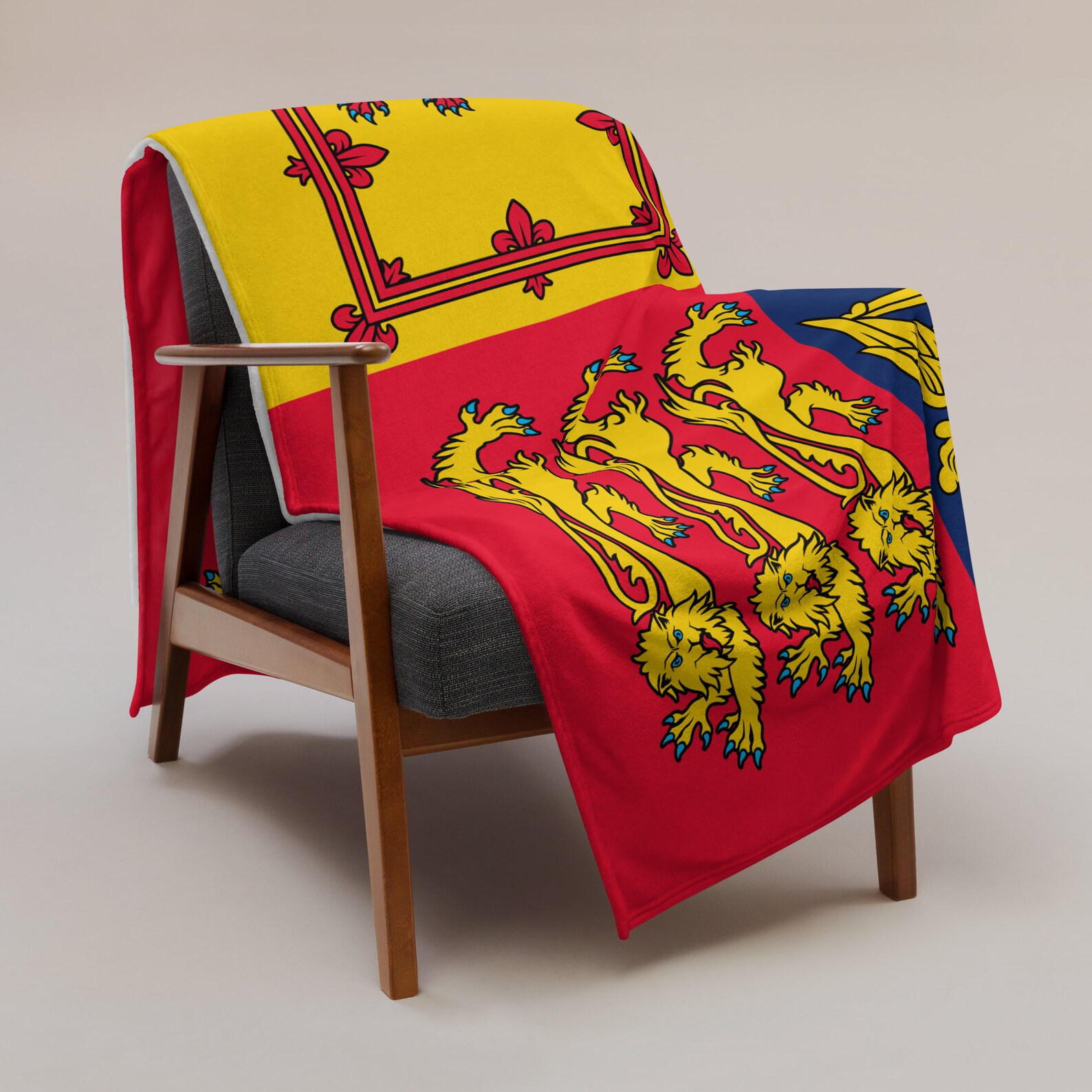 United Kingdom Royal Standard Lion Rampant Flag Throw Blanket - Etsy